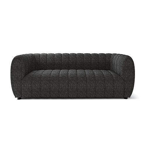 Click here for Lysander 82 Boucle Fabric Boho Sofa - Black prices