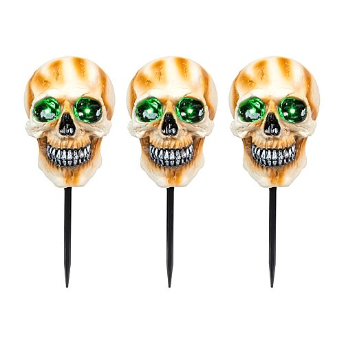Click here for Northlight 15 Set Of 3 Led Lighted Skeleton Head H... prices