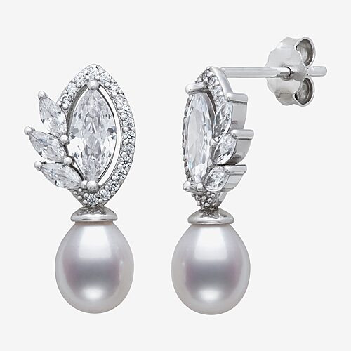 Click here for Womens White Cultured Freshwater Pearl Sterling Si... prices