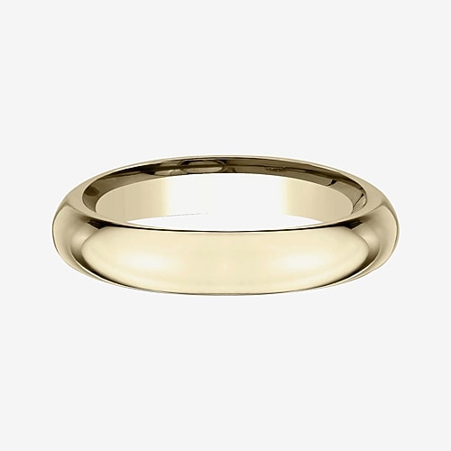Click here for Womens 14K White Gold 4MM High Dome Comfort-Fit We... prices