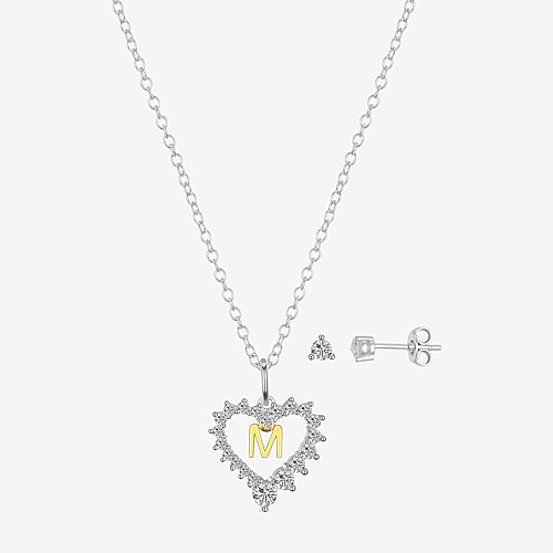 Click here for Sparkle Allure Pendant Necklace & Stud Earring Wom... prices