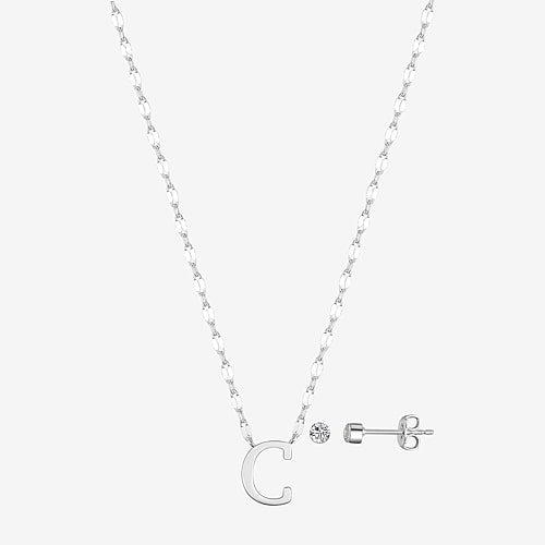 Click here for Sparkle Allure Pendant Necklace & Stud Earring Wom... prices