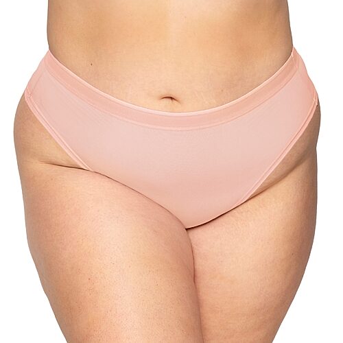 Click here for Curvy Couture Sheer Mesh High Cut Thong-1312  3x... prices