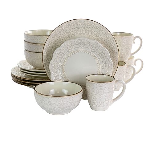Click here for Elama Contessa 16-pc. Stoneware Dinnerware Set  On... prices