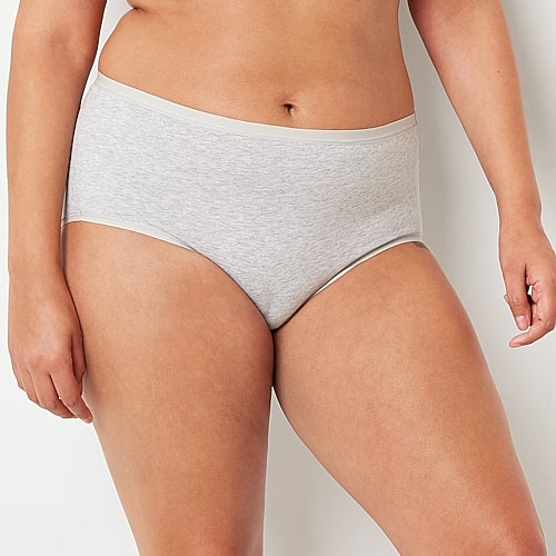 Click here for Ambrielle Cotton Brief Panty  1x  Gray prices