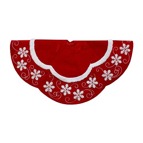Click here for Northlight Snowflake Scallop Indoor Tree Skirt  On... prices