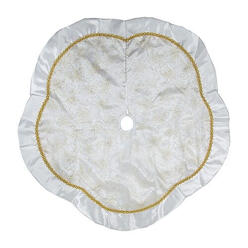 Click here for Northlight Poinsettia Scalloped Indoor Tree Skirt... prices