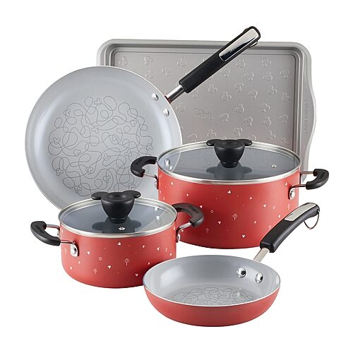 Farberware Disney 7-Pc. Ceramic Nonstick Cookware Set - Red