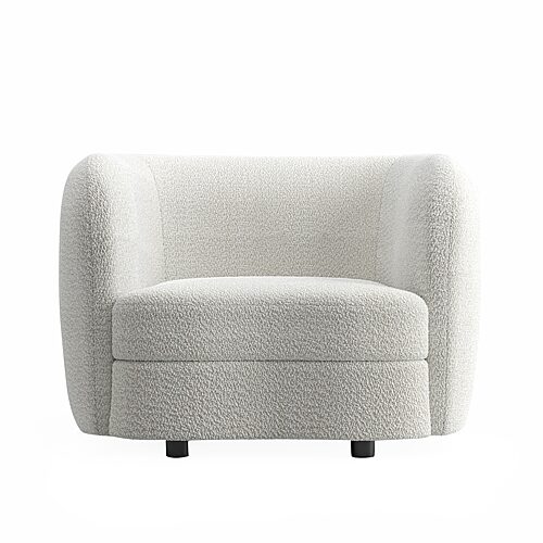 Click here for Isabella 43 Boucle Fabric Club Chair - Off-White prices