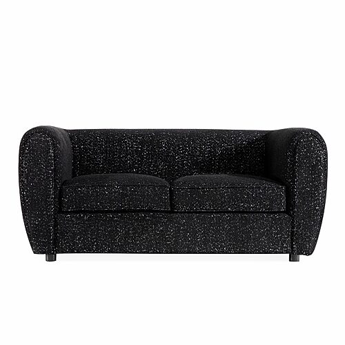 Click here for Valerian 67 Boucle Fabric Loveseat - Black prices