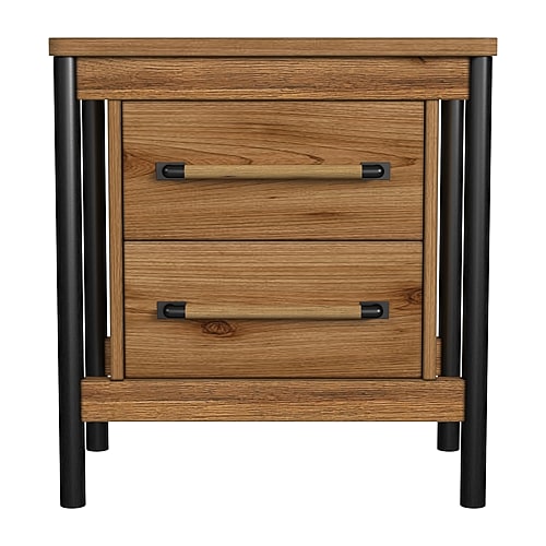 Click here for Norcross 2 Drawer Nightstand in Hickory  One Size... prices