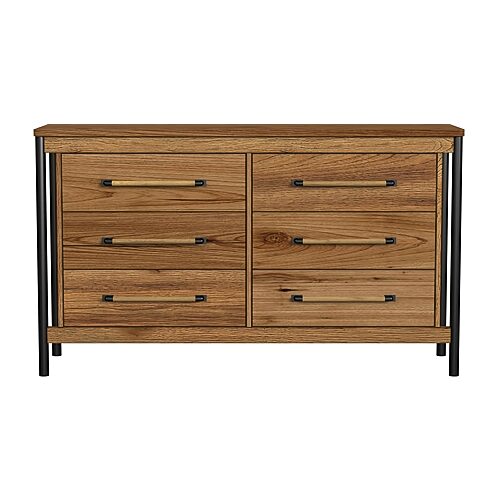 Click here for Norcross 6 Drawer Dresser in Hickory  One Size  Br... prices