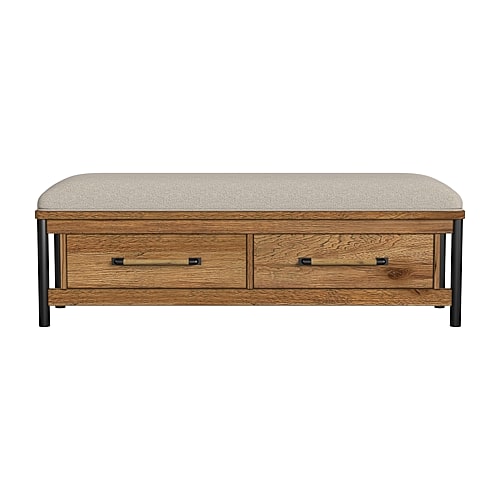 Click here for Norcross Storage Bench with Drawers in Hickory  On... prices