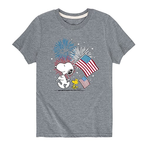 Click here for Peanuts Big Boys Americana Fireworks Graphic T-Shi... prices