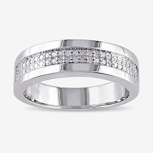 Click here for Mens 1/10 CT.T.W. Natural Diamond Wedding Band  12... prices