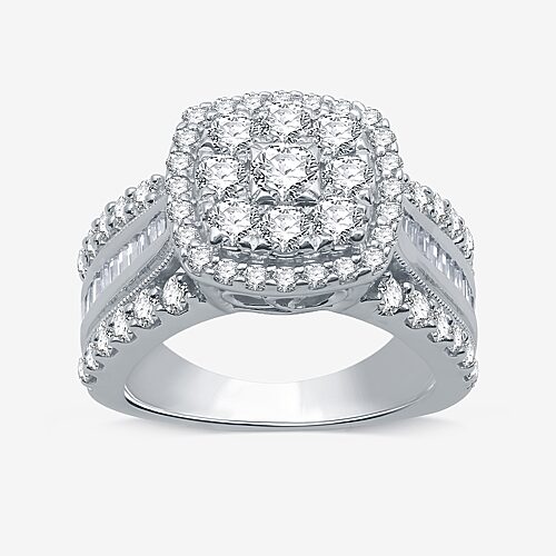 Click here for Womens 2 CT. T.W. Natural White Diamond 10K Gold C... prices