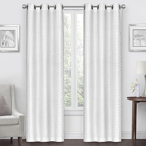 Click here for Regal Home Geo Cube Jacquard Grommet Top Light-Fil... prices