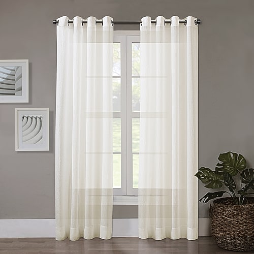 Click here for Regal Home Crushed Voile Solid Grommet Top Sheer S... prices
