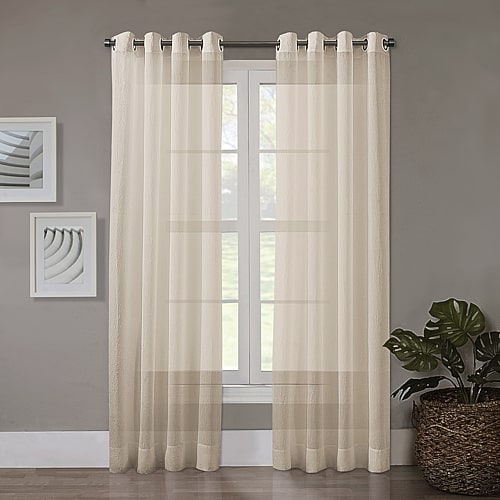 Click here for Regal Home Crushed Voile Solid Grommet Top Sheer S... prices