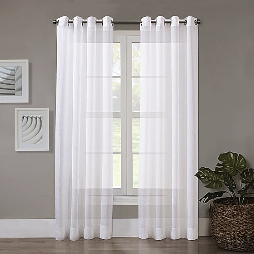Click here for Regal Home Crushed Voile Solid Grommet Top Sheer S... prices