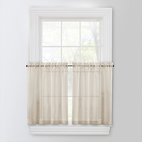 Click here for Regal Home Voile Solid 2-pc. Rod Pocket Window Tie... prices