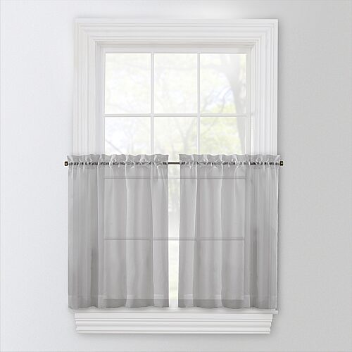 Click here for Regal Home Voile Solid 2-pc. Rod Pocket Window Tie... prices