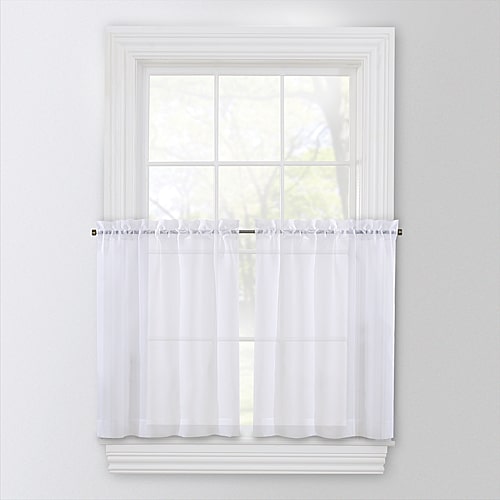 Click here for Regal Home Voile Solid 2-pc. Rod Pocket Window Tie... prices