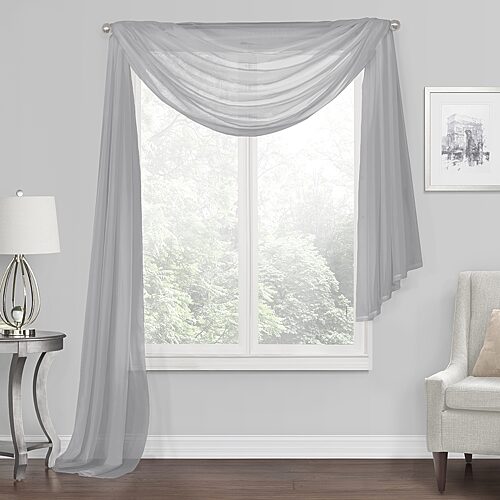 Click here for Regal Home Voile Solid Scarf Valance  One Size  Si... prices
