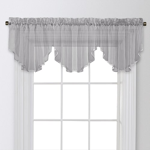 Click here for Regal Home Voile Solid Rod Pocket Ascot Valance  O... prices