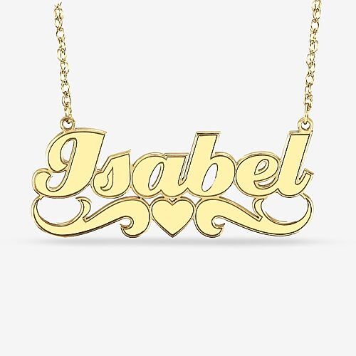 Click here for Personalized 14K Gold Over Sterling Silver Name Ne... prices