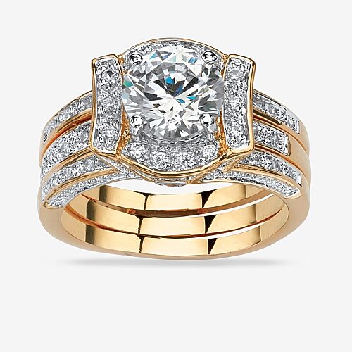 Click here for Womens 2 1/3 CT. T.W. Cubic Zirconia 18K Gold Over... prices