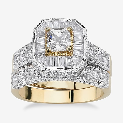 Click here for Womens 2 1/3 CT. T.W. Cubic Zirconia 14K Gold Over... prices