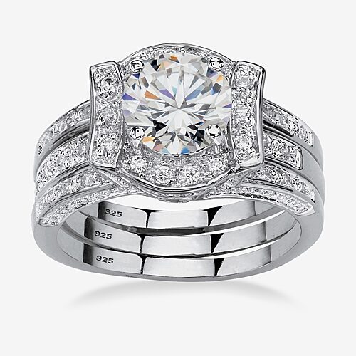 Click here for DiamonArt Womens 2 1/3 CT. T.W. White Cubic Zircon... prices