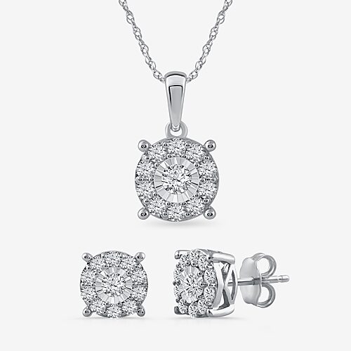 Click here for Womens 1 CT. T.W. Natural White Diamond Sterling S... prices