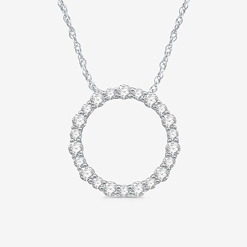Click here for Womens 1 CT. T.W. Natural White Diamond Sterling S... prices