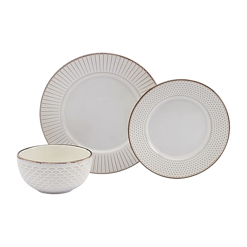 Click here for Gallery Monroe 12-pc. Stoneware Dinnerware Set  On... prices