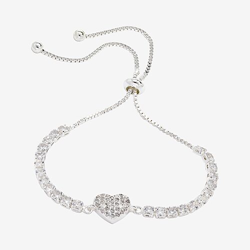 Click here for Sparkle Allure Womens Cubic Zirconia Heart Bolo Br... prices