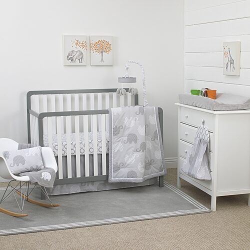 Click here for Nojo Gray Elephant 8-pc. Crib Bedding Set  One Siz... prices