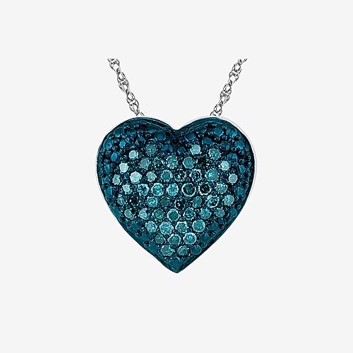 Click here for Womens 1/5 CT. Natural Blue Diamond Sterling Silve... prices