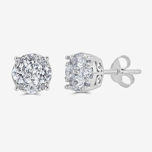 Click here for 3/4 CT. T.W. Natural White Diamond Sterling Silver... prices