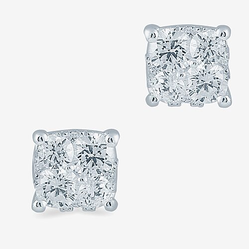 Click here for 1/4 CT. T.W. Natural White Diamond Sterling Silver... prices