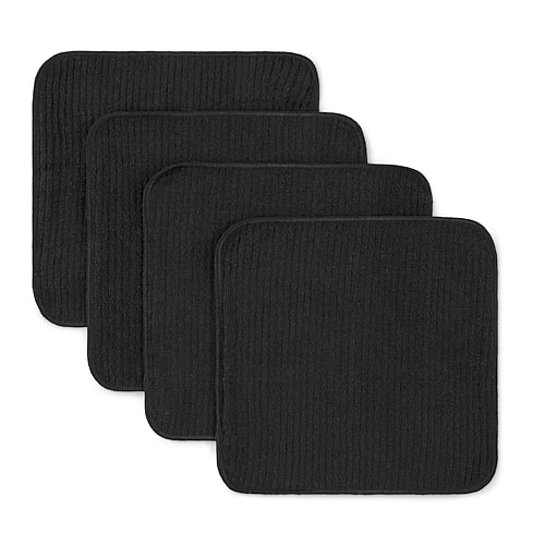 Click here for Cooks Scrubber 4-pc Dish Cloth Set  One Size  Blac... prices