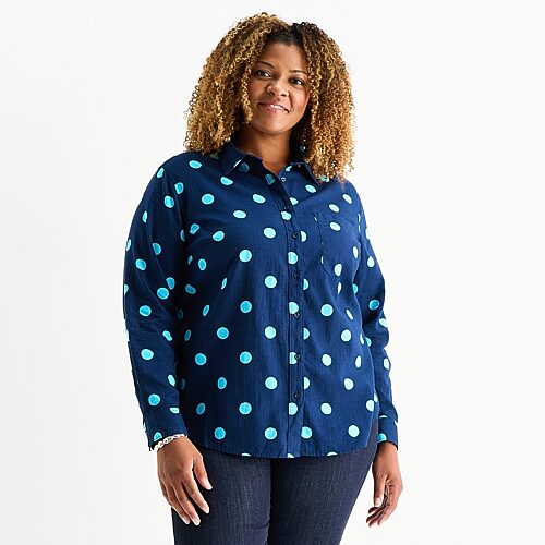 Click here for St. Johns Bay Womens Plus Long Sleeve Blouse  3x... prices