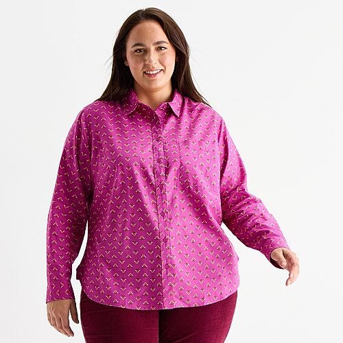Click here for St. Johns Bay Womens Plus Long Sleeve Blouse  2x... prices