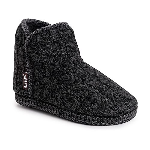 Click here for Muk Luks Womens Bootie Slippers  Small  Black prices
