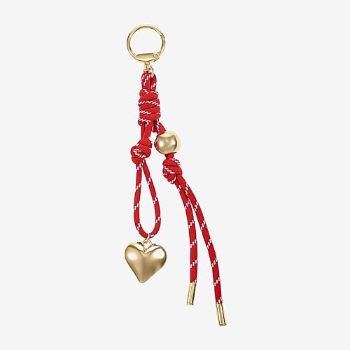 Click here for Bijoux Bar Heart Bag Charm  One Size  Red prices