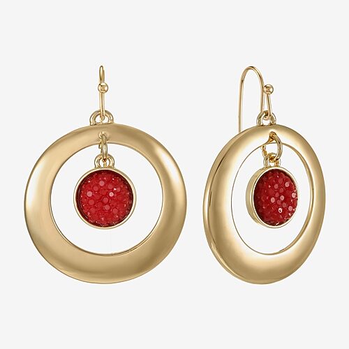 Click here for Mixit Gold Tone Womens Drop Earrings  One Size  Re... prices