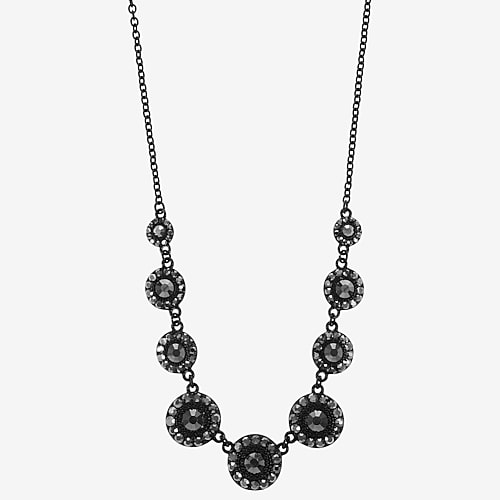 Click here for Mixit Black Womens Gray 17 Inch Collar Necklace  O... prices
