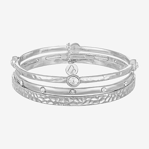 Click here for Liz Claiborne Textured Bangle Womens 3-pc. Glass B... prices