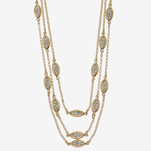Click here for Liz Claiborne Pave Layered Womens 18 Inch Statemen... prices